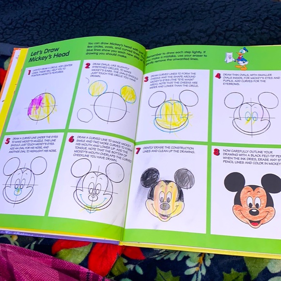 Disney | Other | Vintage Disney Learn To Draw Mickey And Minnie Book ...